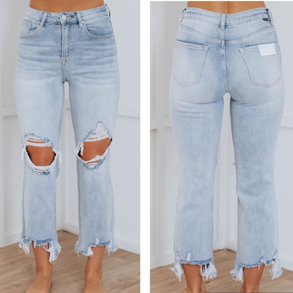 Risen Jeans | Jeans | New Risen High Waist Straight Leg Jeans Light ...